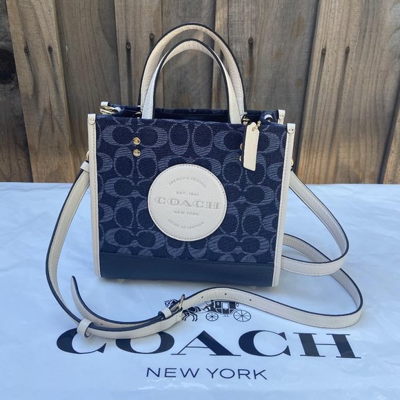 Coach | Bags | Coach Dempsey Tote 22 In Signature Jacquard With Coach ...